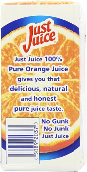 Just Juice Orange Juice 200 ml (Pack of 24)