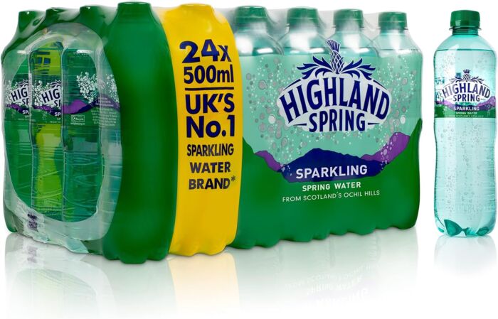 Highland Spring Sparkling Water, 24 x 500ml